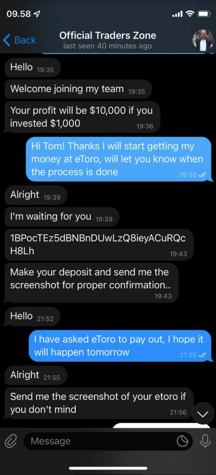 Telegram - Trader Tom